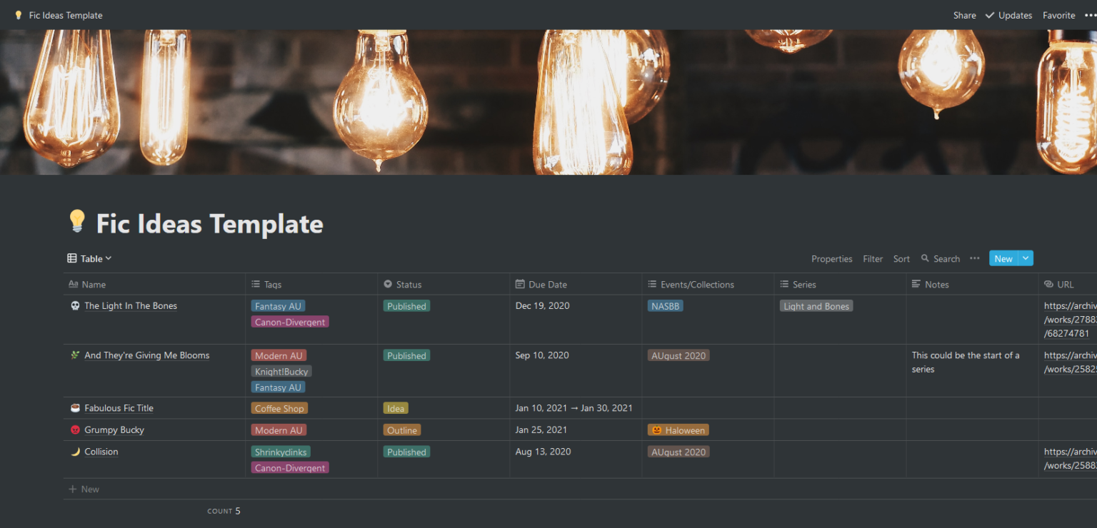 How To Use Notion To Manage Your Fic WIPs + Template – Nospheratt.com